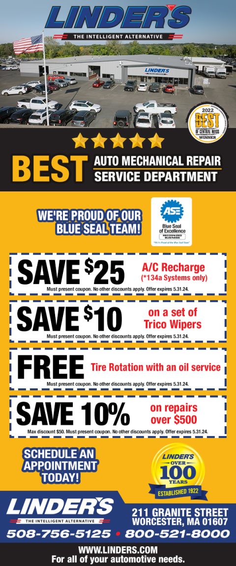 Monthly Deals | Auto Repair Shop Worcester MA | Linder's Auto Repair ...